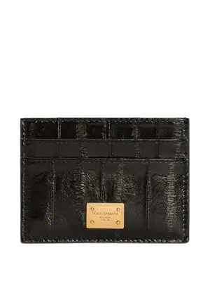 Dolce & Gabbana Eel Skin Card Holder - Black