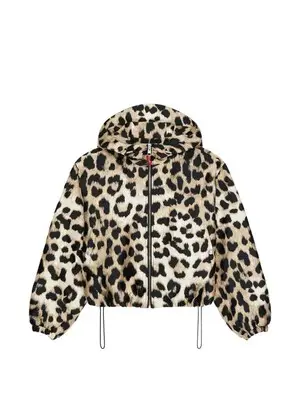 Givenchy Leopard-print Jacquard Windbreaker - Brown