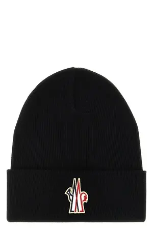 Moncler Logo Patch Beanie - Black