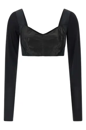 Dolce & Gabbana Bustier Crop Top - Black