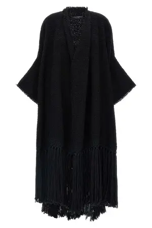 Dolce & Gabbana Bouclé Cape - Black