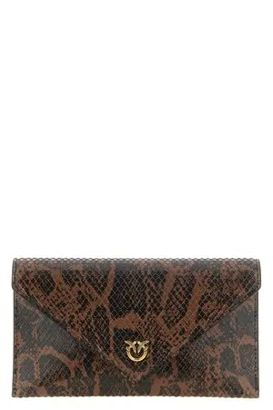 Pinko Love Birds' Mini Clutch - Brown