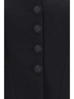 NISSA Tailored Wool-blend V-neck Jacket