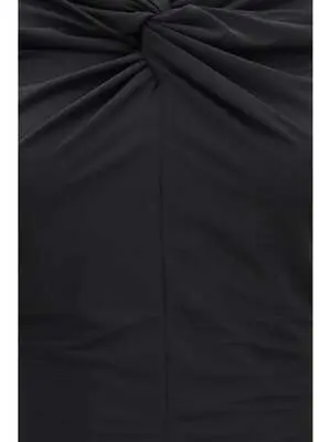 NISSA Long-sleeve Bodysuit With Twist Detail - Black