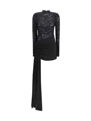 NISSA Low-back Mini Lace Dress