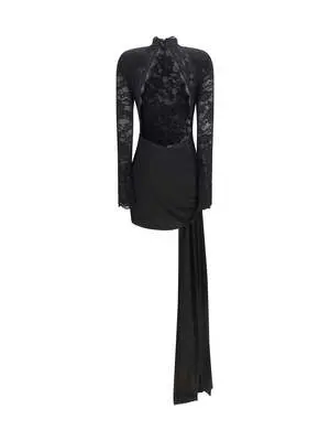 NISSA Low-back Mini Lace Dress
