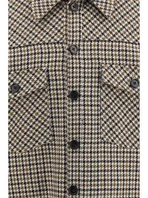 Dolce & Gabbana Quilted Houndstooth Wool Jacket