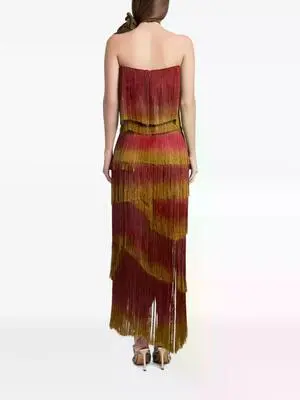 GEMY MAALOUF Tassel-embellished Tiered Skirt