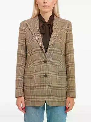 Tagliatore Prince Of Wales Check Single-breasted Jacket - Brown