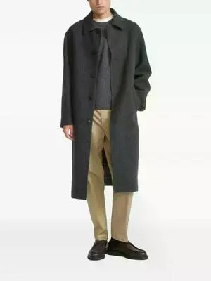 YVES SALOMON Check-interior Wool Coat
