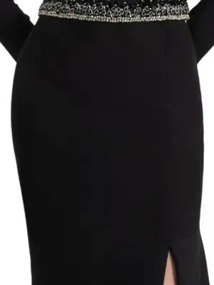 GEMY MAALOUF Ruffled Slit Skirt