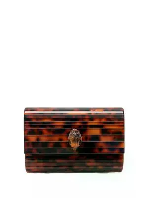 Kurt Geiger Party Eagle Tortoiseshell-effect Mini Clutch Bag - Brown
