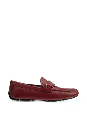 FERRAGAMO Sardegna Leather Loafers - Red