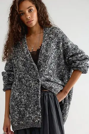 Free People Leo Oversized Cardigen - Grey