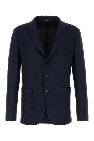 Brioni Midnight Silk And Cashmere Blazer - Blue