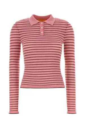 GUEST IN RESIDENCE Guest In Residence Women Embroidered Cashmere Blend Smocked Polo Shirt