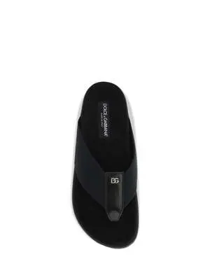 Dolce & Gabbana Logo Thong Sandals