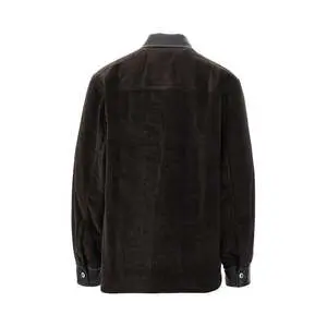 Bottega Veneta Corduroy Overshirt With Leather Details