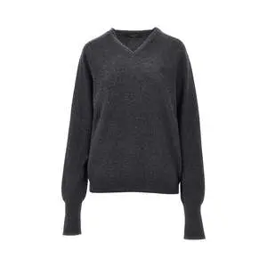 Gucci V-neck Cashmere Sweater - Grey