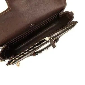 Gucci Gg Canvas Clutch With Horsebit Detail