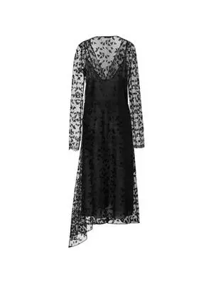 Fendi Geometric-lace Asymmetric Midi Dress