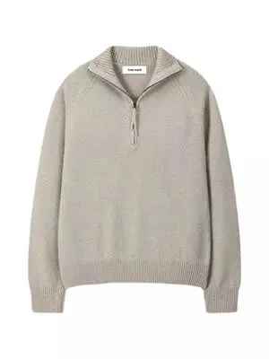 TONYWACK Half-zip Elbow-patch Polo Shirt