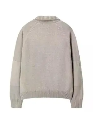 TONYWACK Half-zip Elbow-patch Polo Shirt