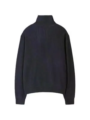 TONYWACK Button-neck Ribbed-knit Sweater