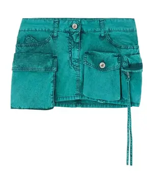 Attico Denim Mini Skirt - No