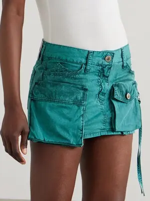 Attico Denim Mini Skirt