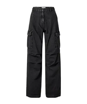Coperni High-rise Wide-leg Cargo Jeans - Black