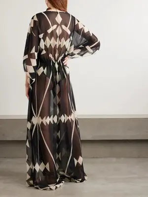 Johanna Ortiz Printed Recycled-georgette Kaftan