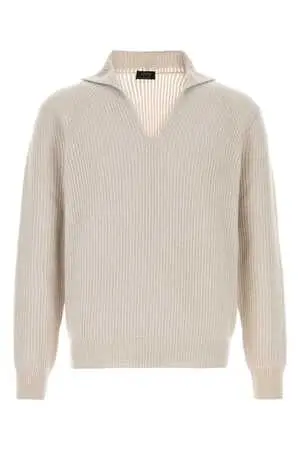 Brioni Light Grey Cashmere Polo Shirt