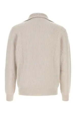 Brioni Light Grey Cashmere Polo Shirt