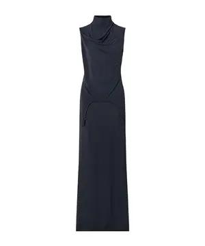 JEAN PAUL GAULTIER Draped Stretch-jersey Maxi Dress - Black