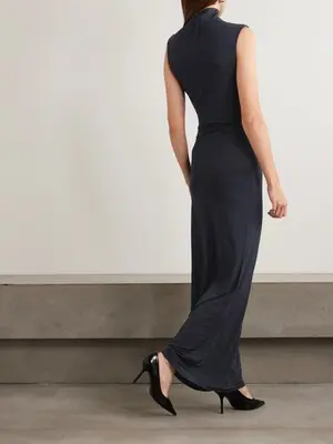 JEAN PAUL GAULTIER Draped Stretch-jersey Maxi Dress