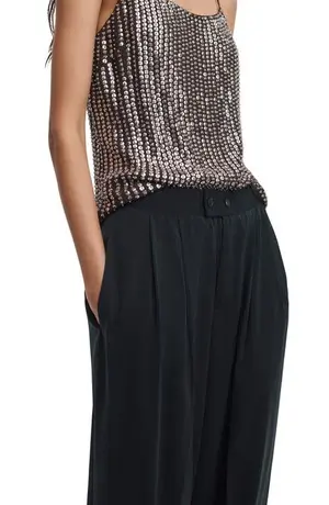 Rag & Bone Shania High Waist Wide Leg Pleated Pants
