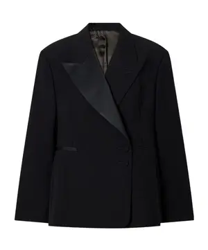 WALES BONNER Satin-trimmed Wool-twill Jacket