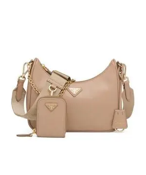 Prada Re-edition 2005 Saffiano Leather Bag - Bean Paste Beige