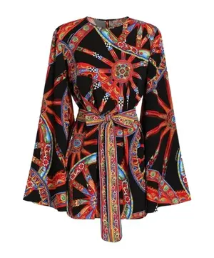Dolce & Gabbana Dolce Gabbana Carretto-printed Charmeuse Mini Dress - Multi-color