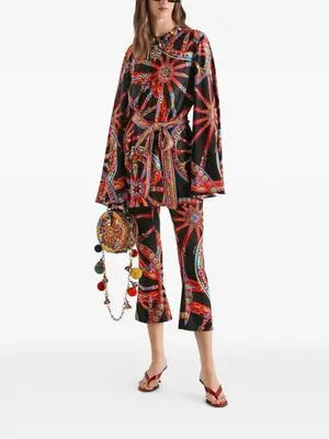 Dolce & Gabbana Dolce Gabbana Carretto-printed Charmeuse Mini Dress