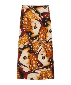 FARM RIO Farm Rio Butterfly Print Midi Skirt