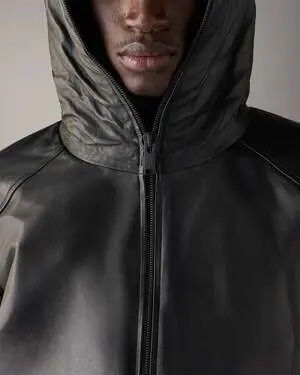 Moose Knuckles Neo Bunny Leather Jacket