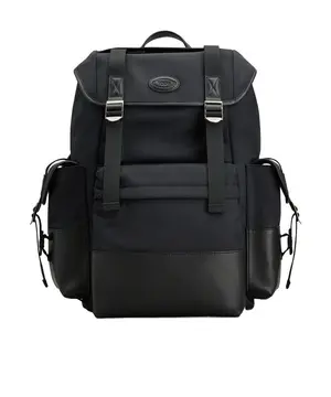 TOD'S Drawstring Flap Backpack - Black