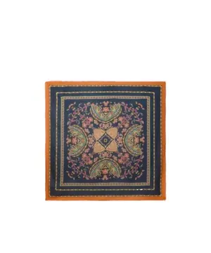 Etro Paisley Border Square Shawl - Blue