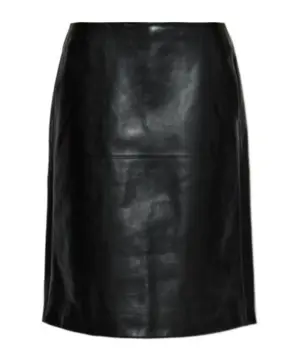 JIL SANDER Leather Midi Skirt