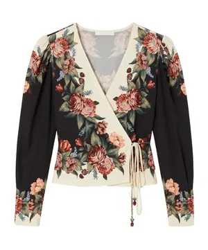 Farm Rio Wrap Floral Blouse