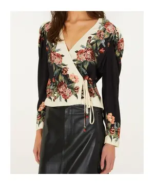 Farm Rio Wrap Floral Blouse