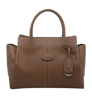 TOD'S Logo Debossed Tote Bag - Brown