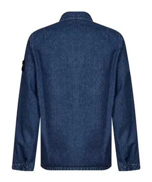 Stone Island Zip-front Denim Shirt